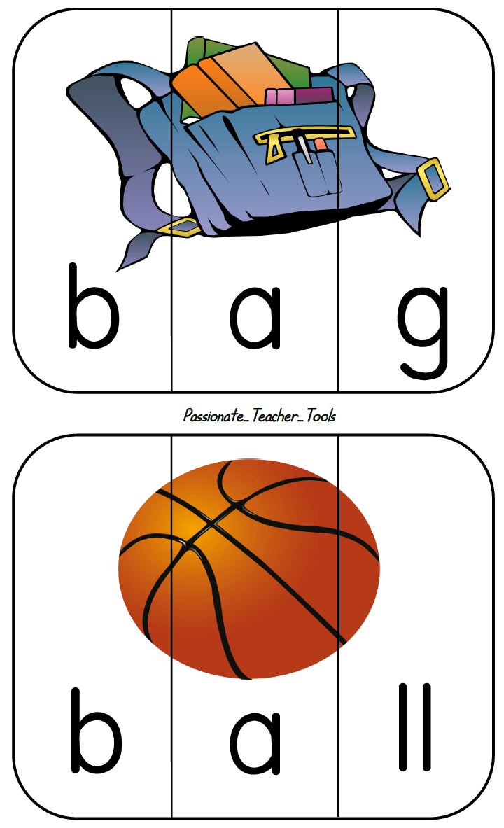 Passionate Teacher Tools: Phonics Picture Puzzles (75 pages)