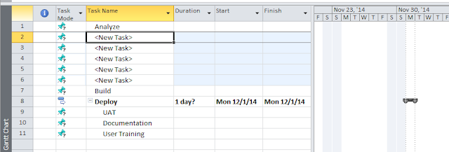Adding Tasks | Quick MS Project