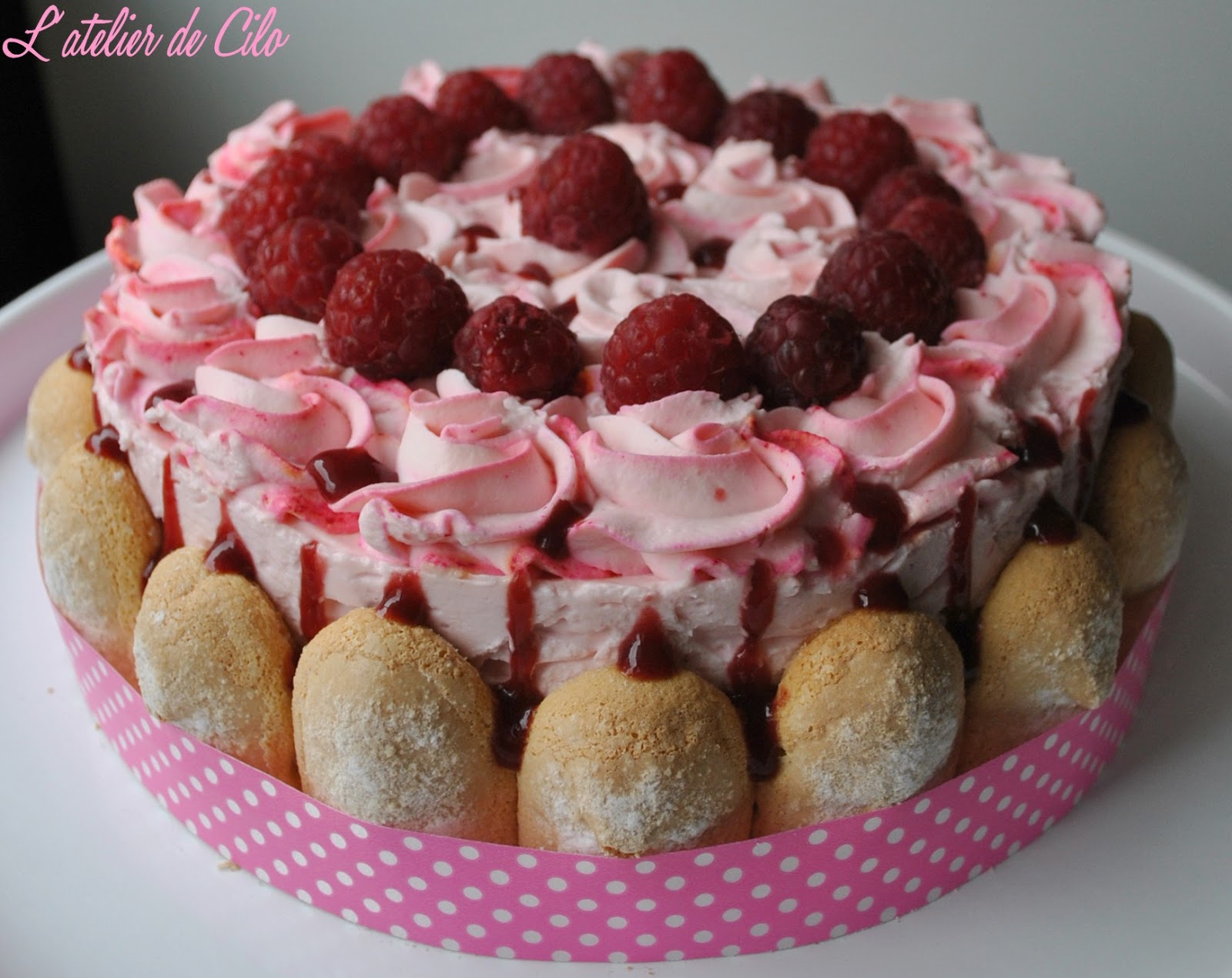 L'atelier de Cilo: "Charlotte aux framboises / Raspberry Charlotte"