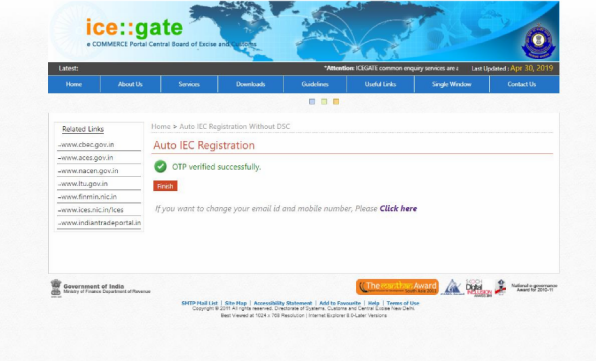 Advisory for Simplified Auto Registration at ICEGATE