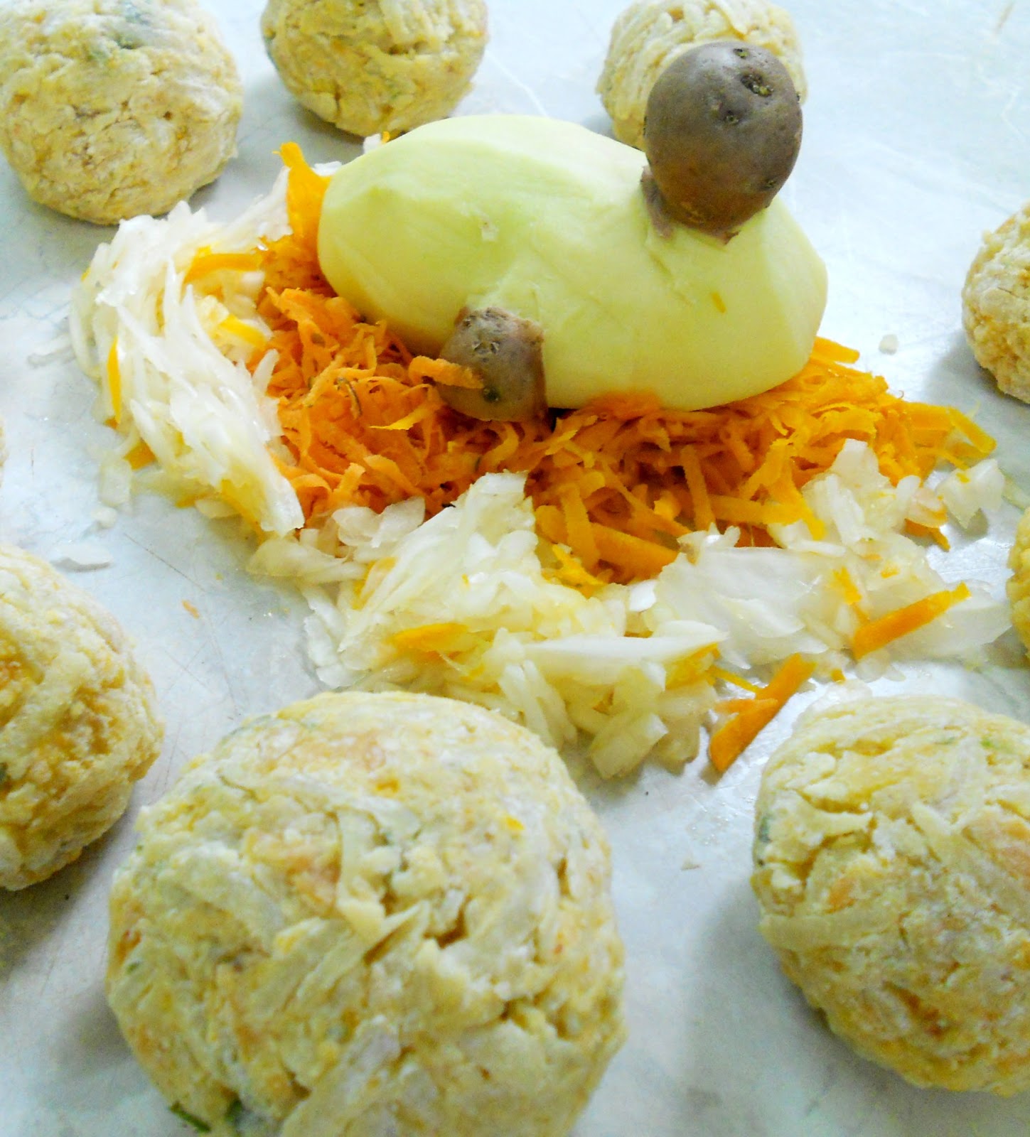 Cocina Chilena . Recetas Caseras: Albóndigas de Papas con Chuchoca