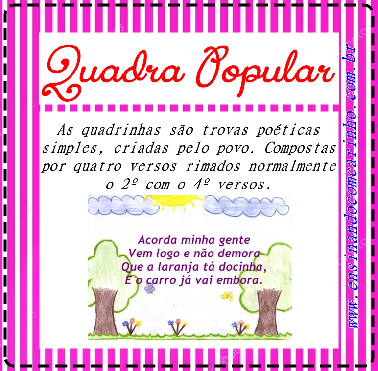 Cartazes lúdicos dos gêneros textuais com suas definições