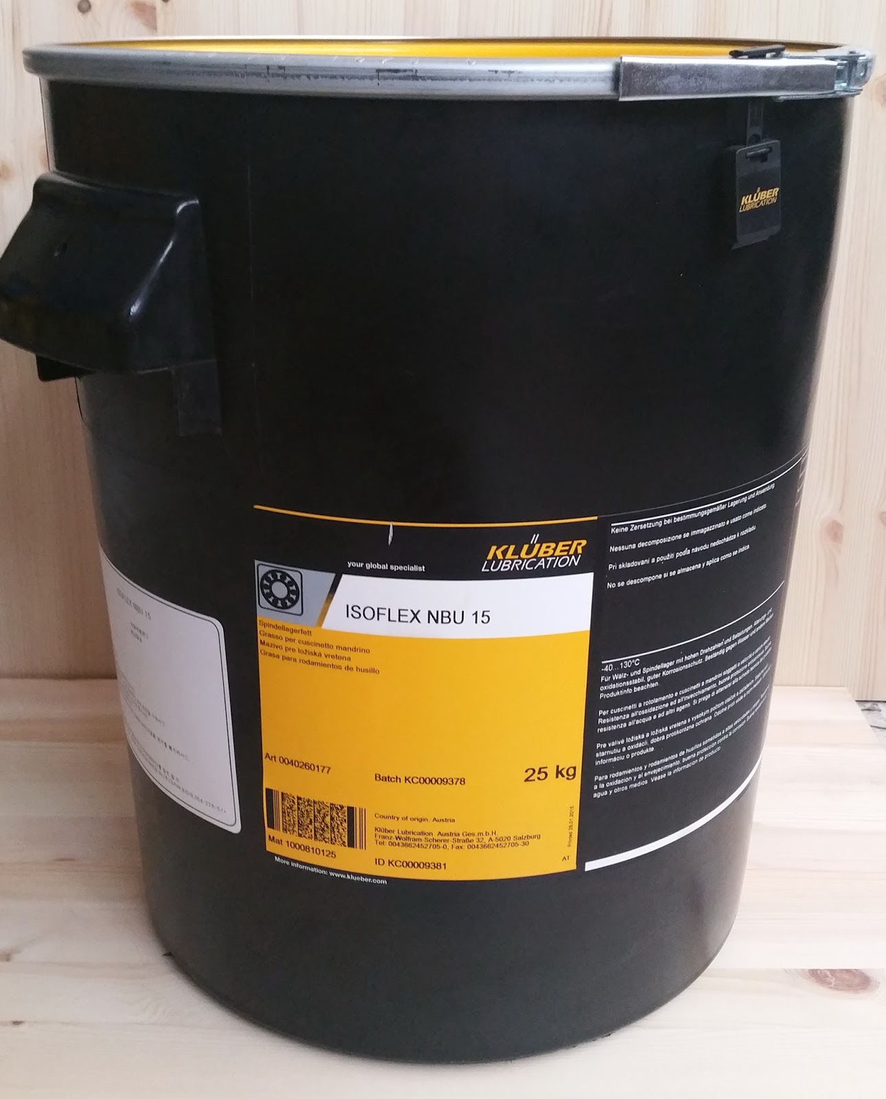 [Klüber] 크리버 특수유 대리점 천보테크루브 : ISOFLEX NBU 15