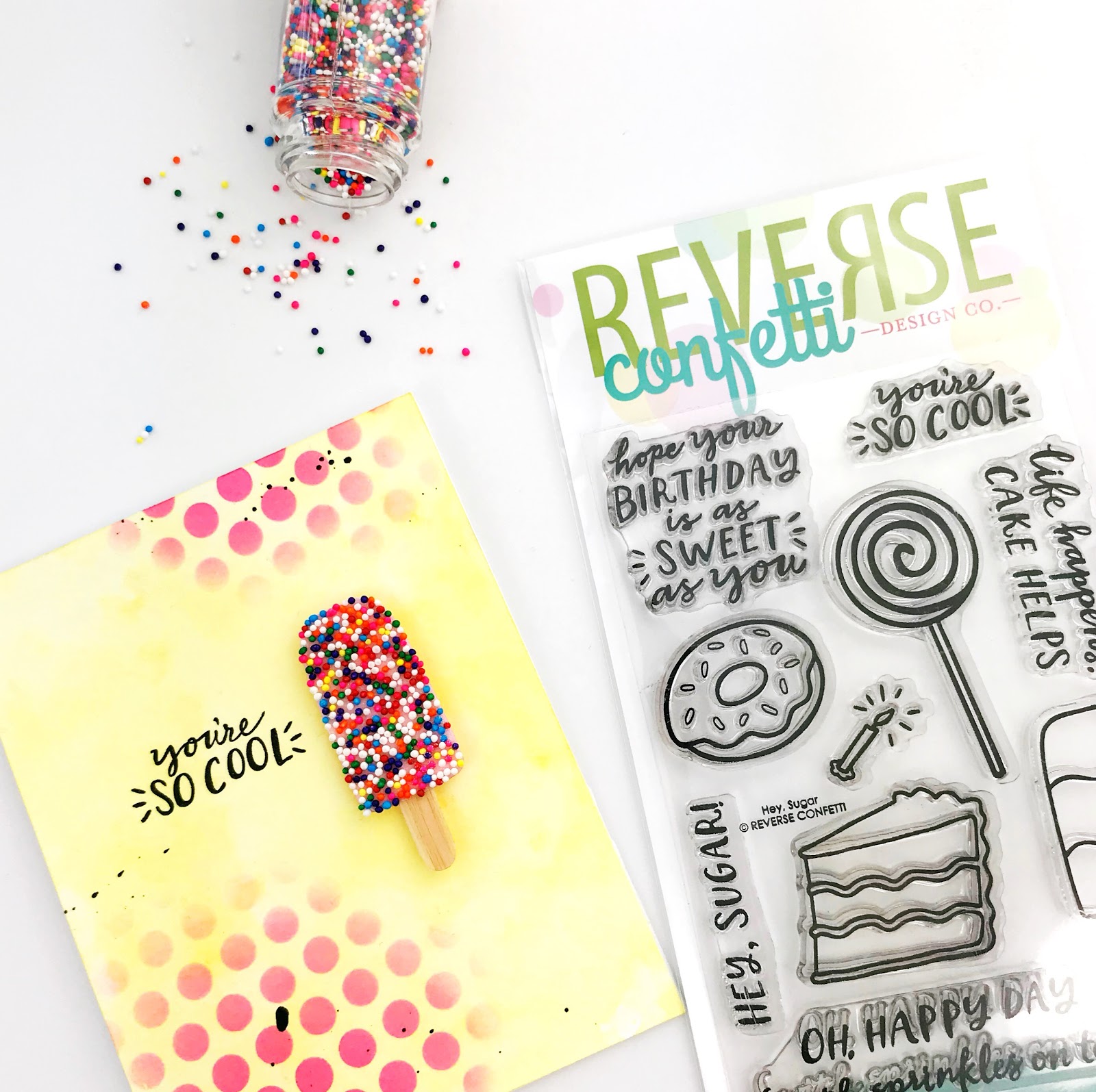 carly tee: a summer card with sprinkles