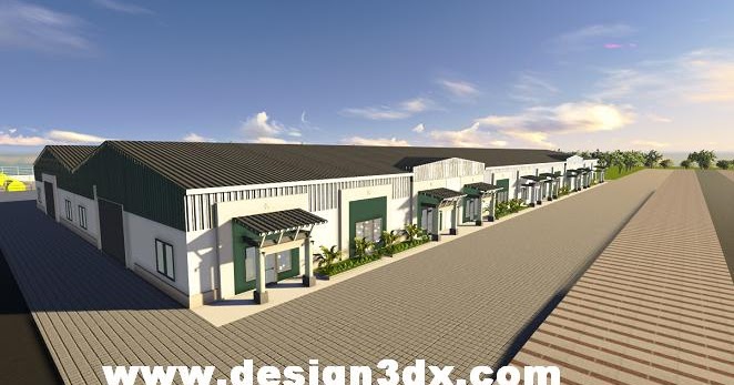 Desain Pabrik Gudang Bangunan Produksi Mess Karyawan | Kumpulan Desain ...