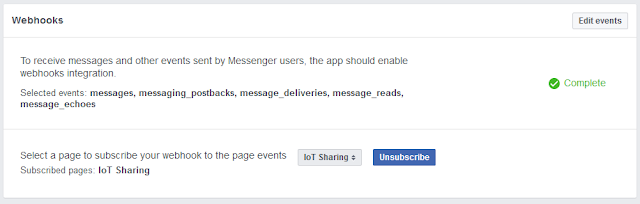 Demo 40: Create a Facebook Messenger chat bot for monitoring and controlling home devices using ...