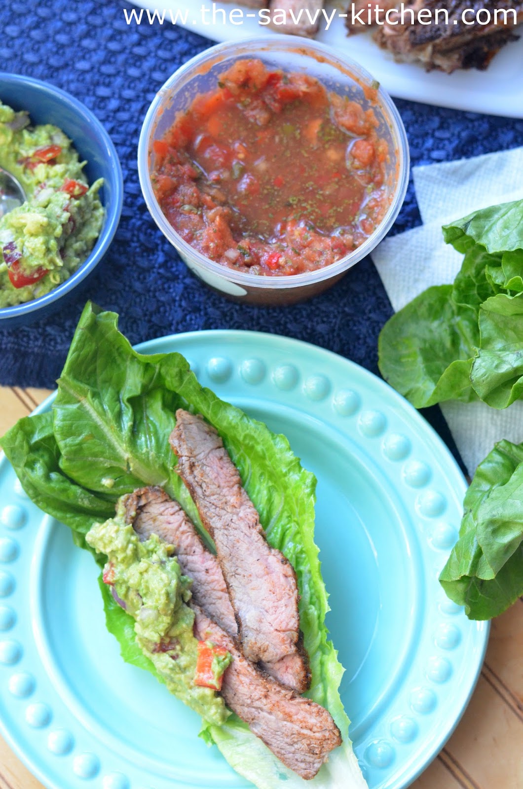 The Savvy Kitchen: Ribeye Lettuce Wraps with Sweet Pepper Guacamole ...