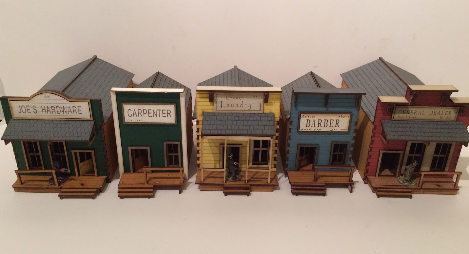 Empires At War Blog: 28mm SET OF 5 ready made OLD WEST BUILDINGS for ...