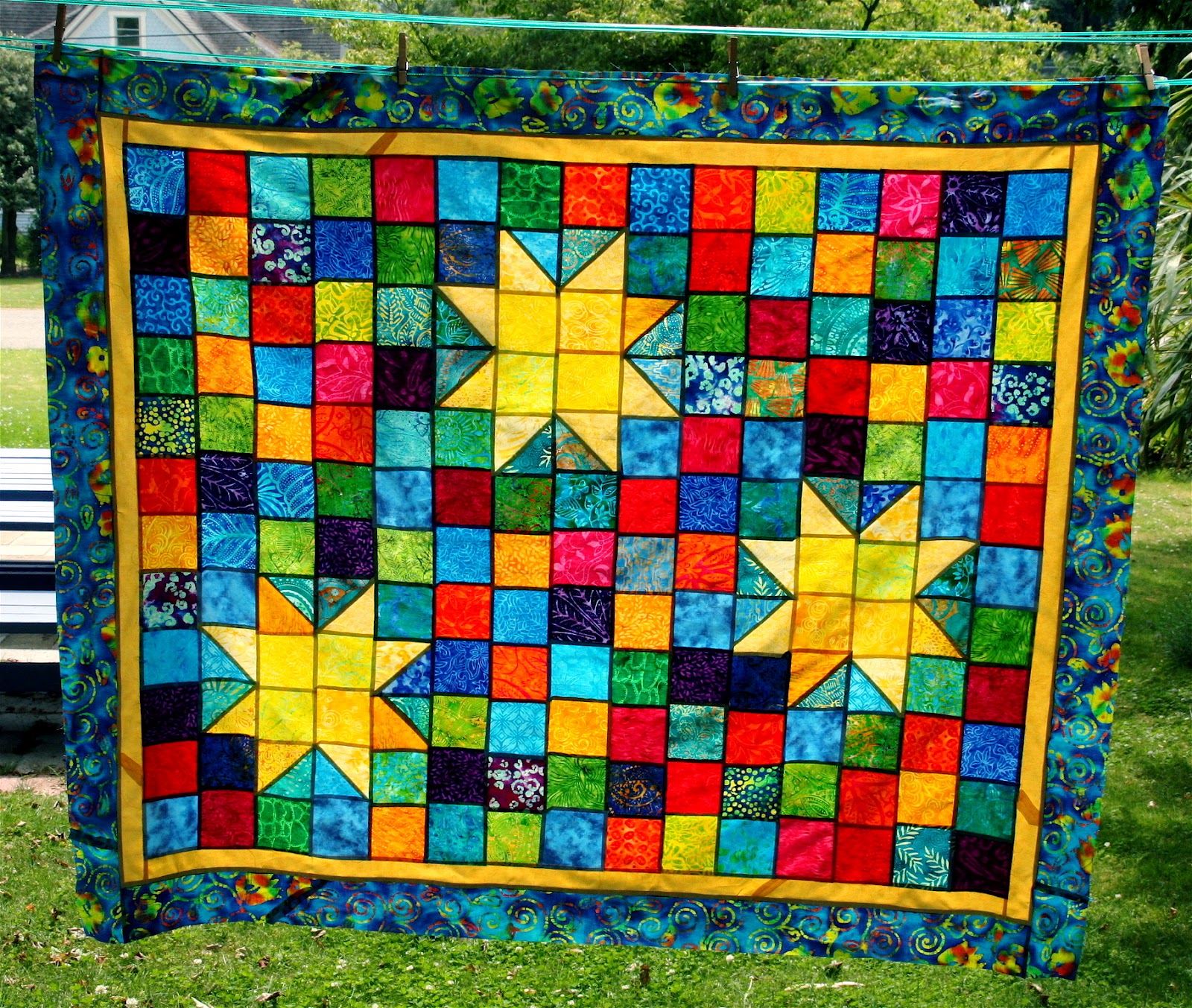 Herding Grasshoppers: Batik Quilt - Done!