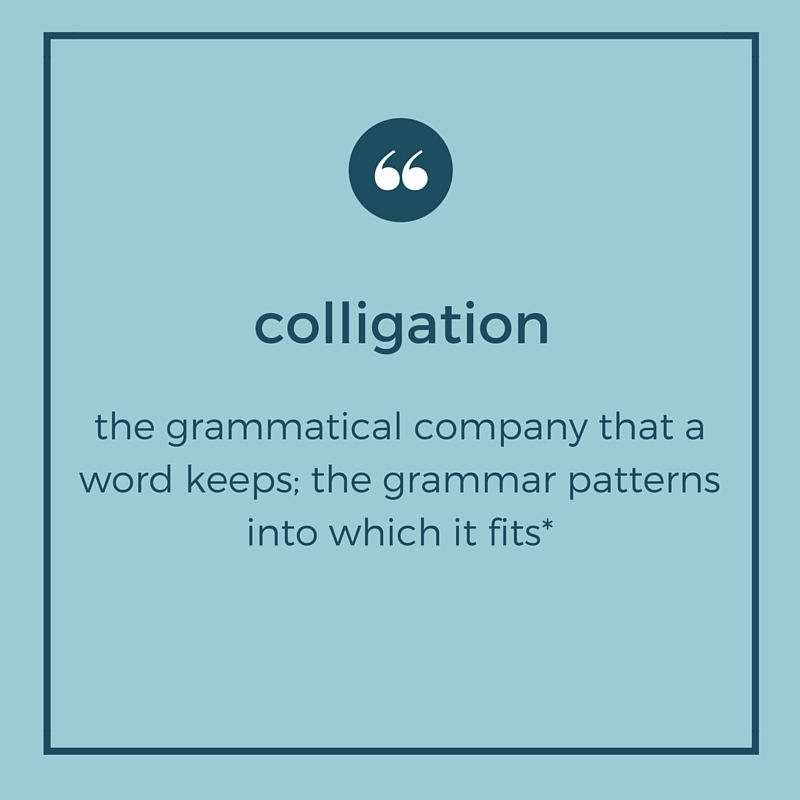 Lexicoblog: Teaching about vocabulary: Colligation