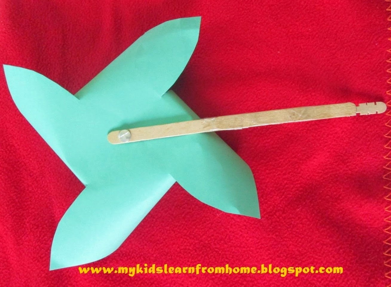 My Kids Learn from Home: Paper Wind Mill Experiment