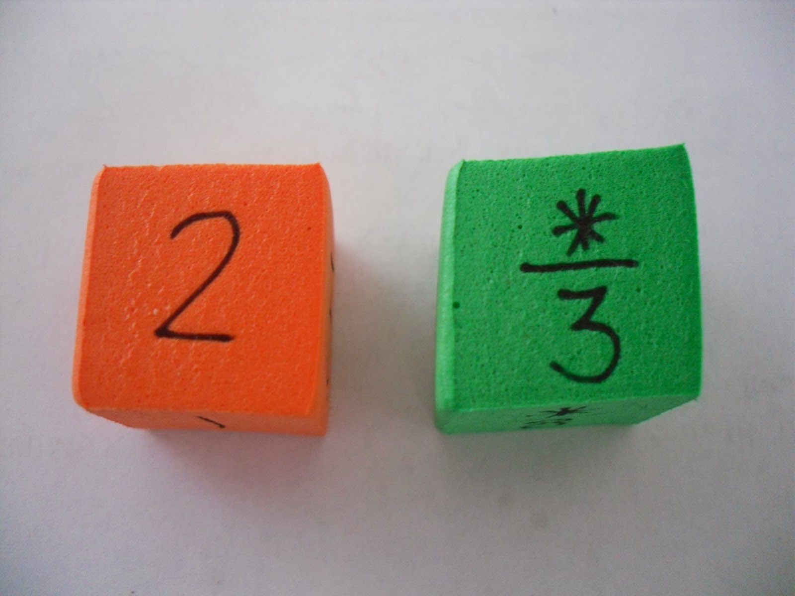 Teaching Math by Hart: DIY Dice - Idea #2