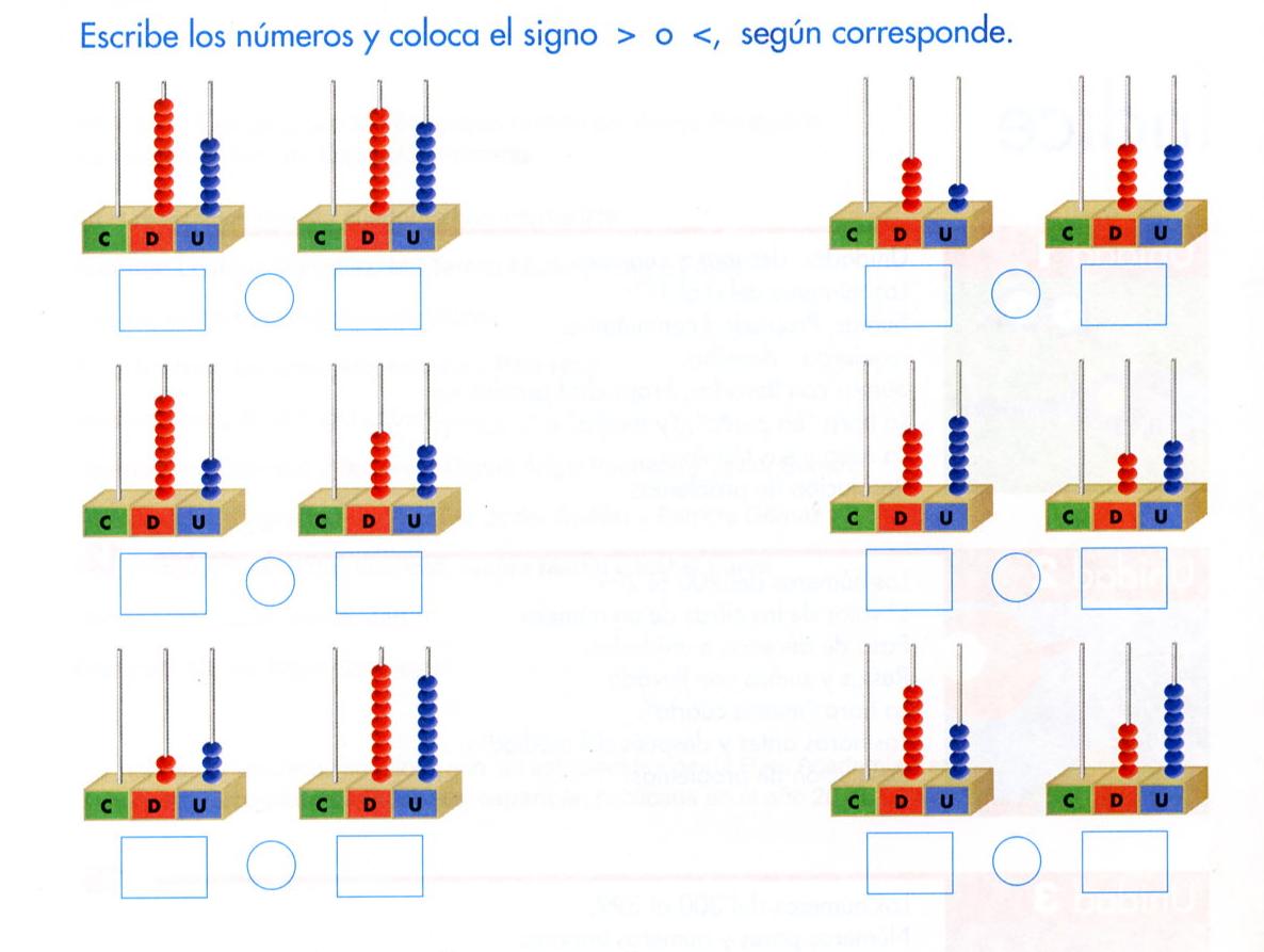 EL RINCON DE AULA: Comparación de números en mayor y menor.
