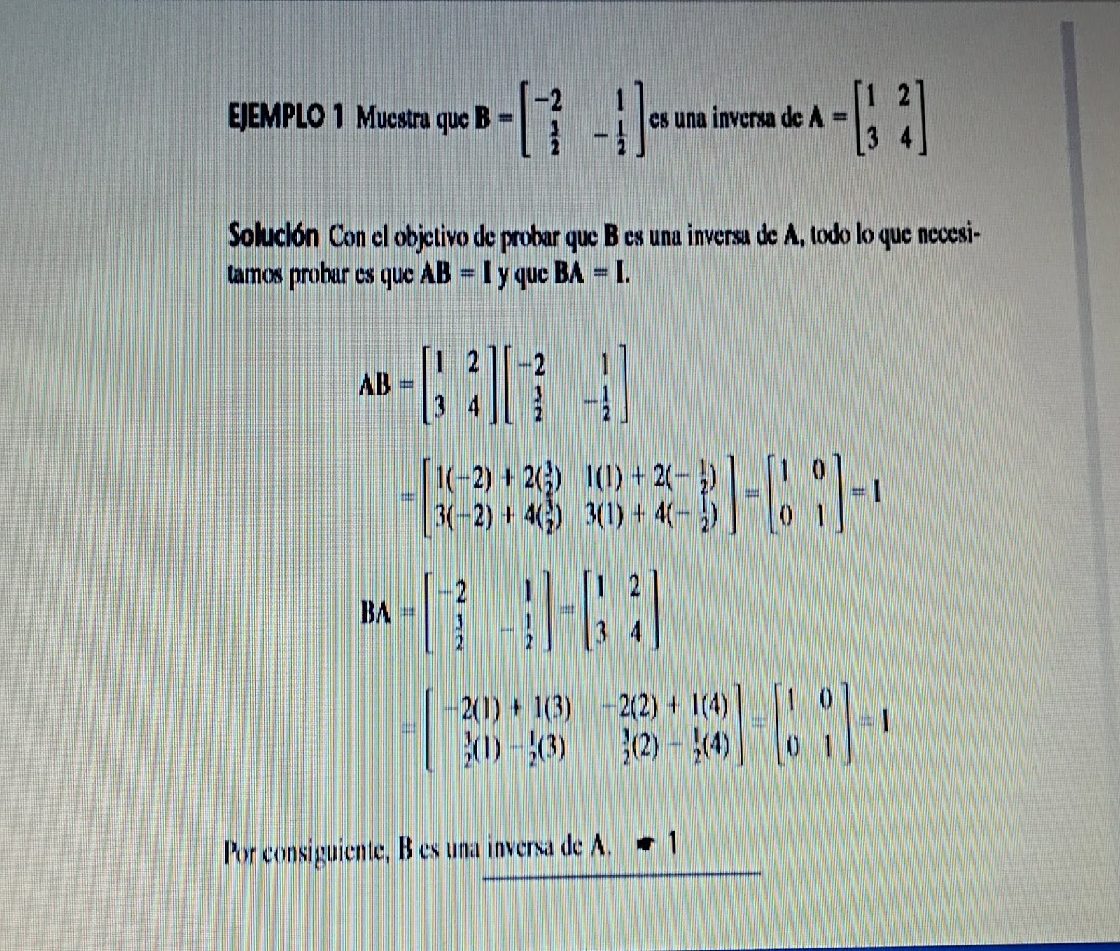 ALGEBRA LINEAL : MATRICES