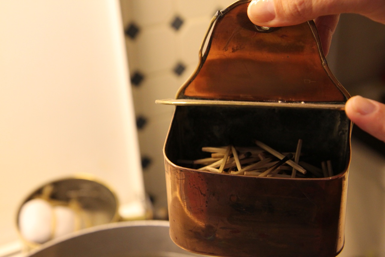 A beautiful copper tinderbox...