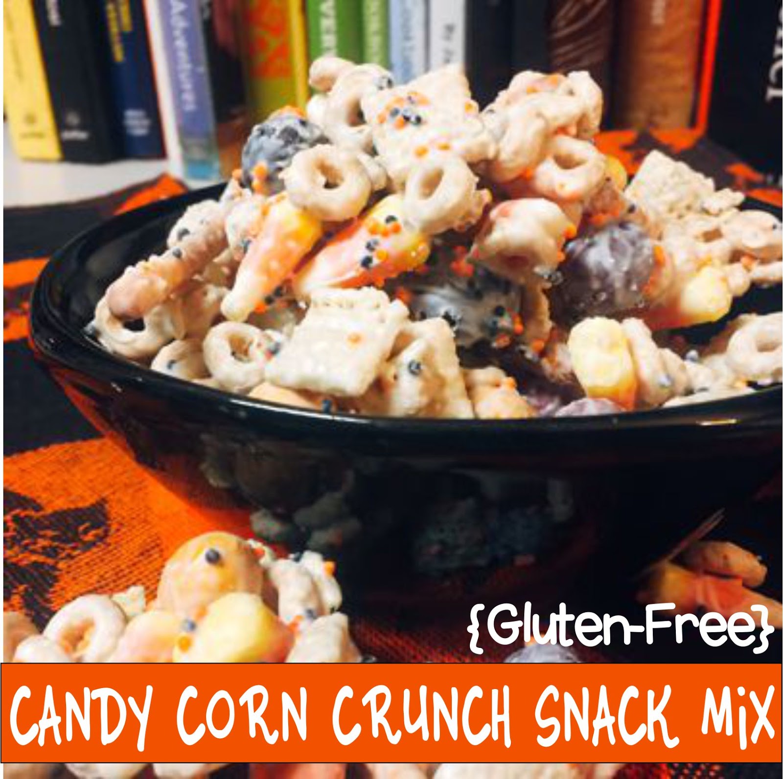 The Devilish Dish: {Gluten-Free} Candy Corn Crunch Snack Mix