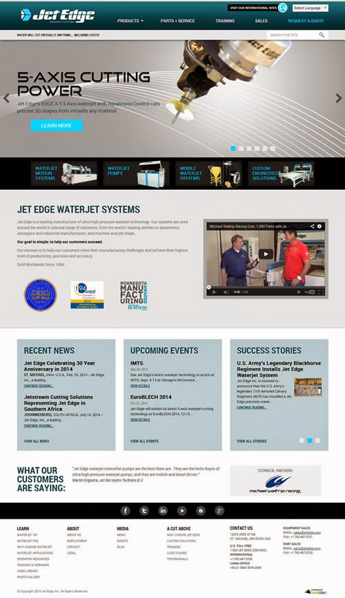 Water Jet Machines by Jet Edge: September 2014
