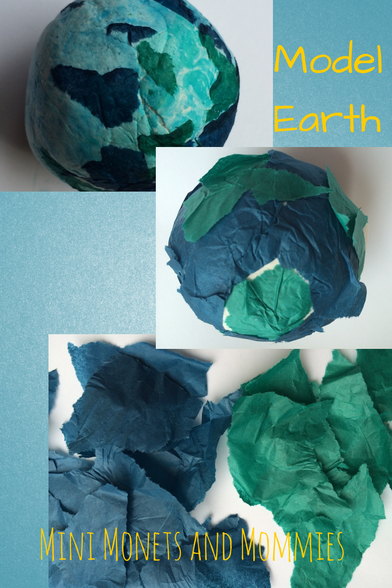 Mini Monets and Mommies: Model Magic and Tissue Paper Planet Art Project