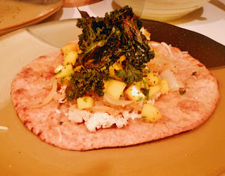 A Dynamite Bite: Citrus-Infused Montreal Chicken Flatbread "Taco"