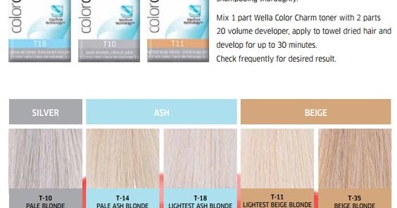 Wella Toner, Wella Toner Chart