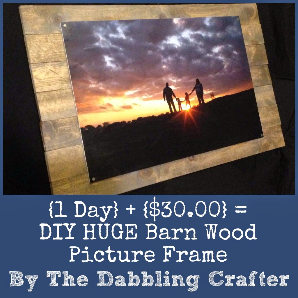 DIY Sunday: Large Rustic Barn Wood Frame | The Dabbling Crafter