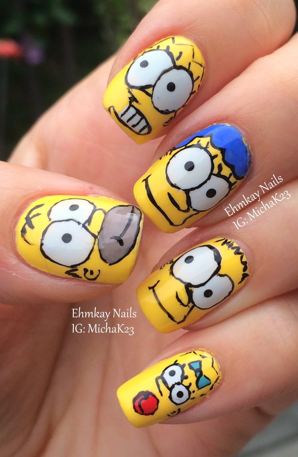 ehmkay nails: #EverySimpsonsEver Simpsons Nail Art Tribute