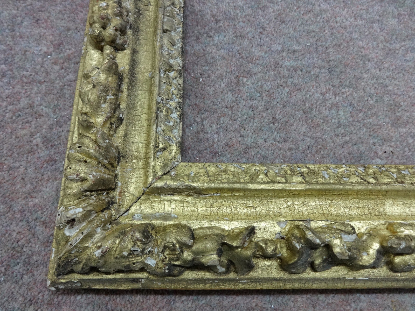 Antique Frame Sale: 17th Century Carved Wood Louis XIII Frame