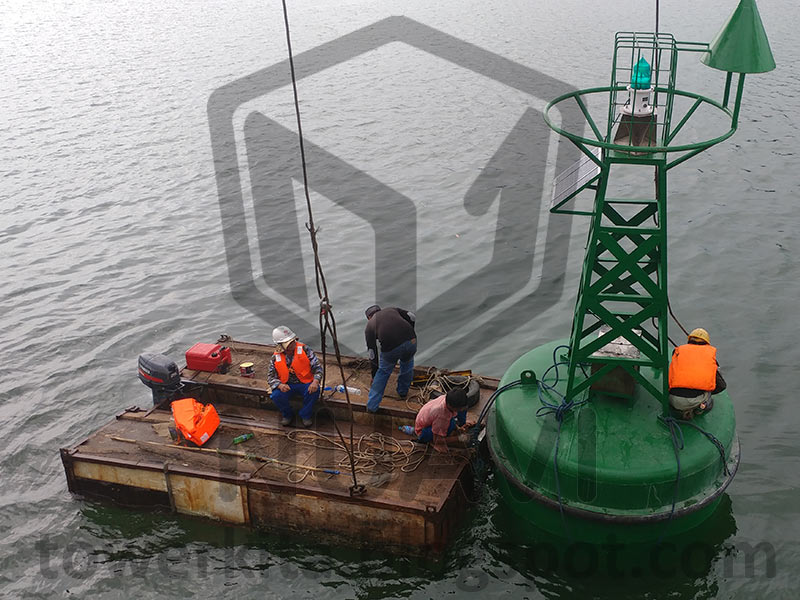 Instalasi Pelampung Suar - Jual lampu mercusuar, rambu pelampung ...