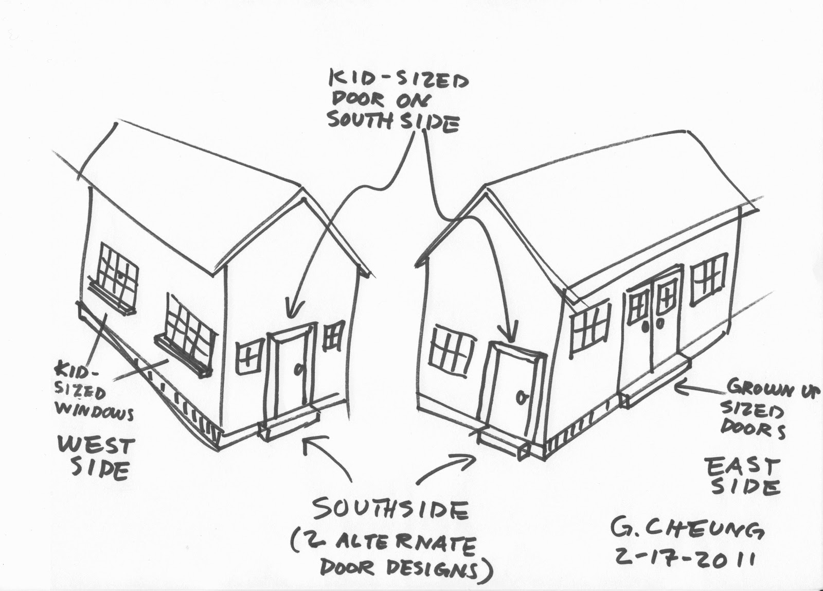 Gerald's Playhouse Project: Playhouse Concept Sketch à la Sharpie (for ...