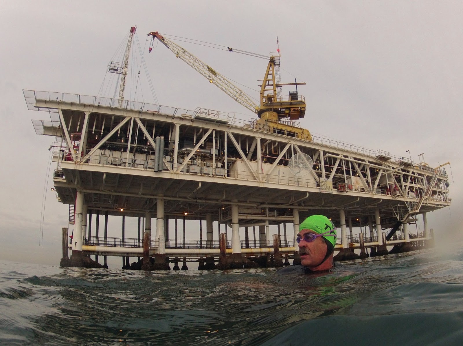 Tridiots: Oil Platform Esther Swim - February 2, 2013