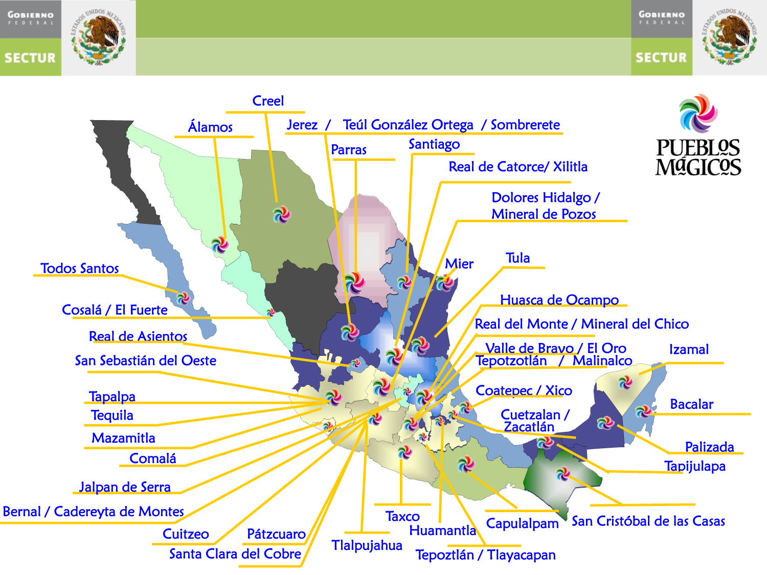 México Mapa Turístico