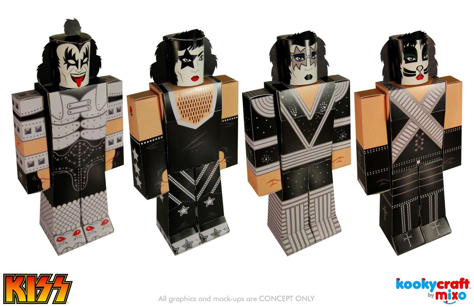 Lair of the Dork Horde: Kookycraft Paper Action Figures That ALMOST Were!