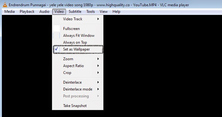 Video Wallpaper using VLC media player