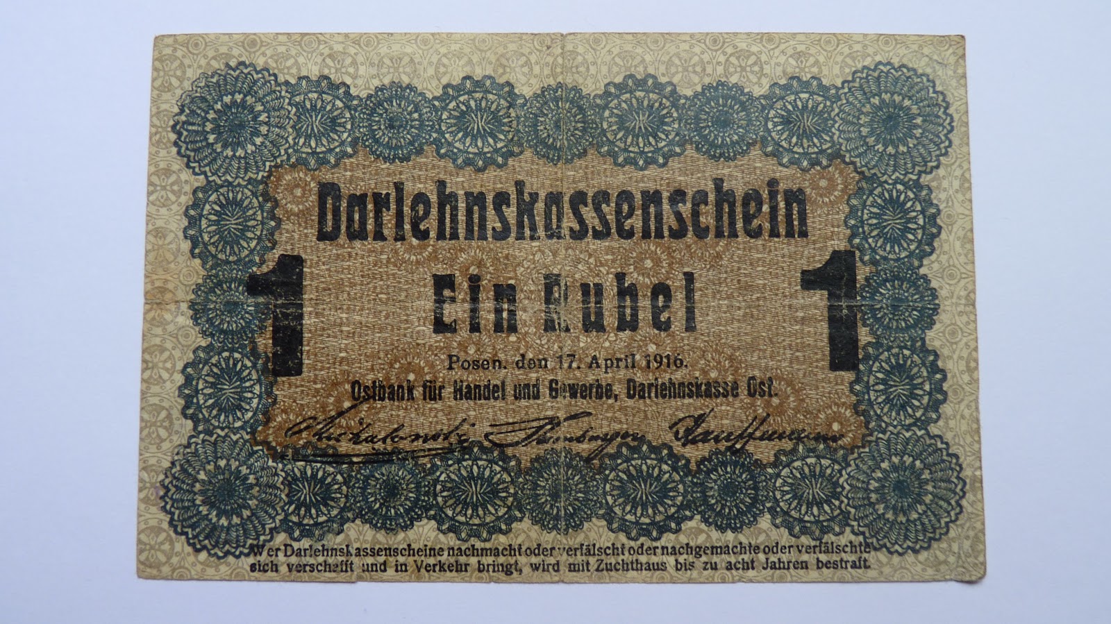 Ober Ost: occupation by Germany (1916-1918) ~ Banknotemaniac