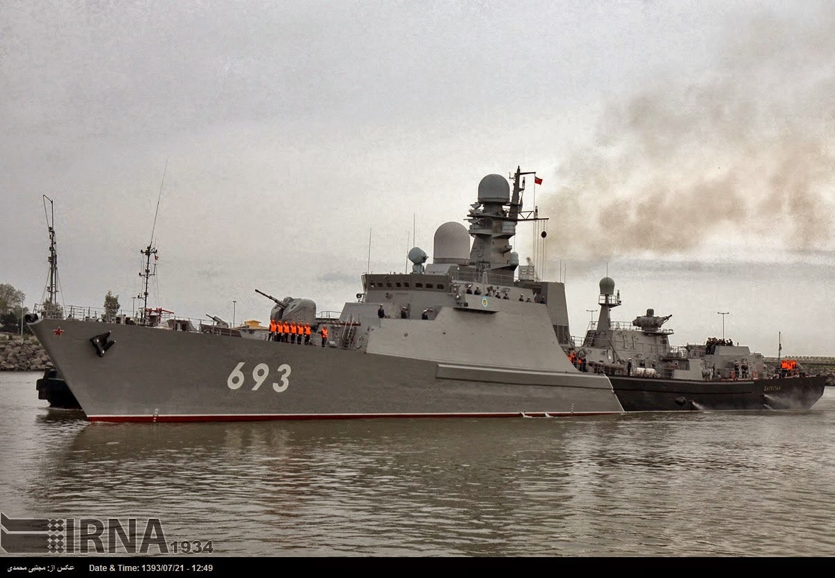Asian Defence News: Russian Navy warships berthed at Bandar Anzali, Iran