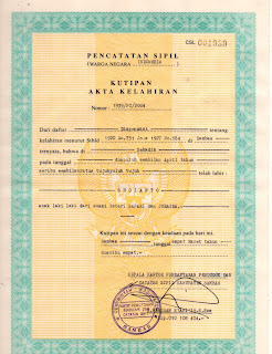 ANTS EDUCATION: Contoh Akte Kelahiran