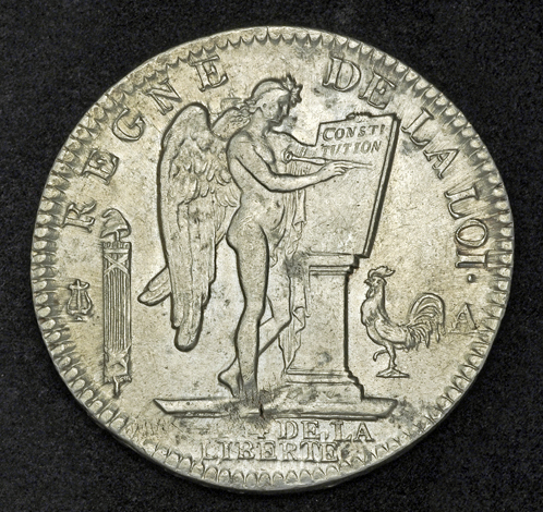 Coins of France 1792 Ecu of 6 Livres Silver Coin of the first French ...