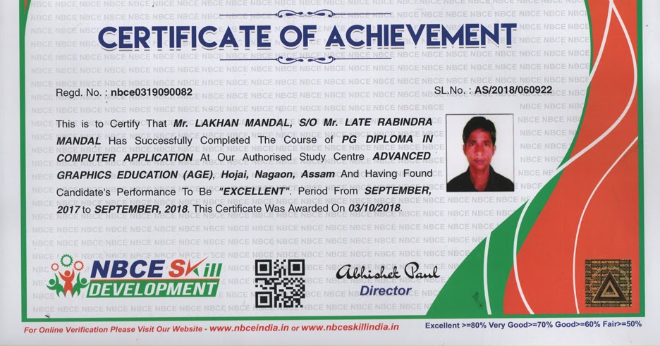 NATIONAL BOARD OF COMPUTER EDUCATION CENTRE, HOJAI: Sample 2, for 1 ...