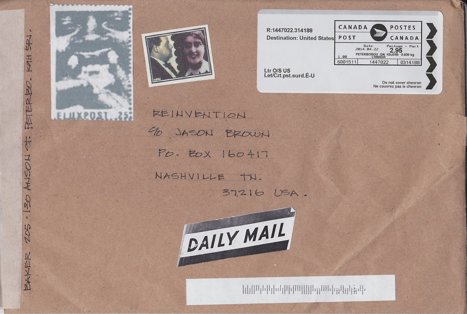 Reinvention : A Mail Art Project: PAGE 12 : Jessica Voorsanger, Dorian ...