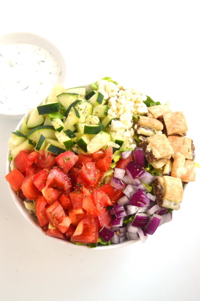 Gyro Salad with Tzatziki Sauce | The Nutritionist Reviews