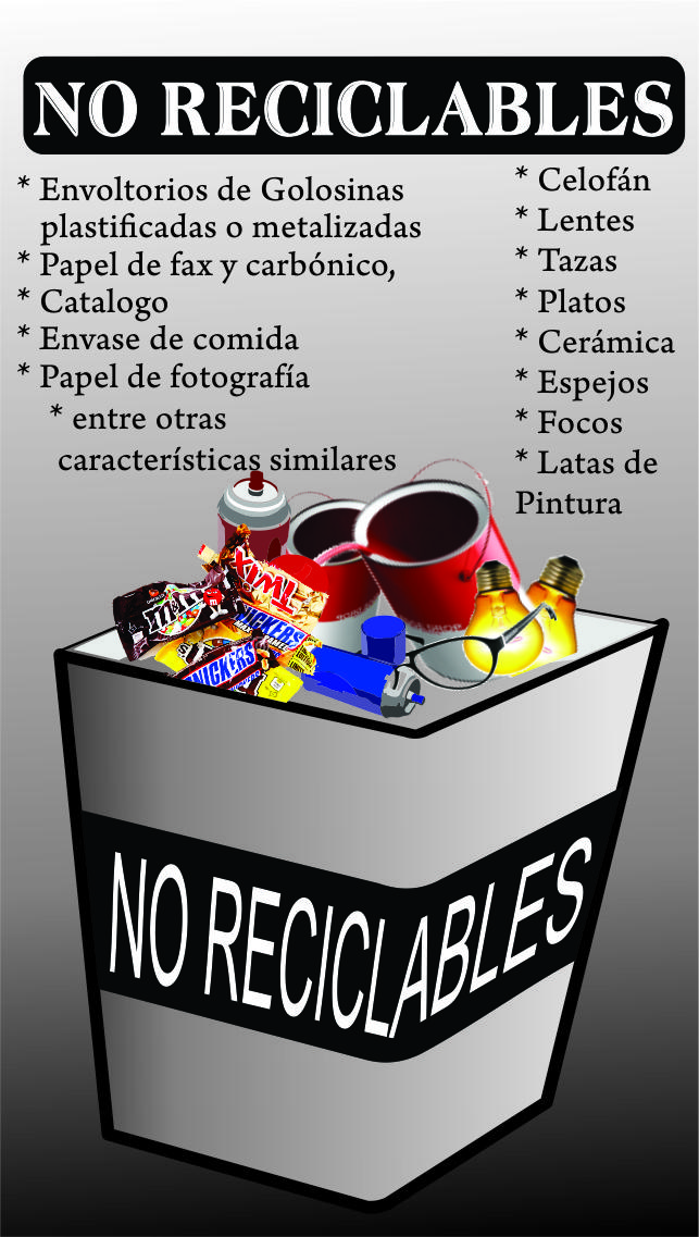 IT DE ZACATEPEC: • EN EL ITZ, NEGRO: RESIDUOS NO RECICLABLES