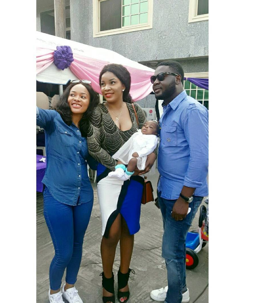 Prince Iyke Olisa and wife dedicate their daughter in church
