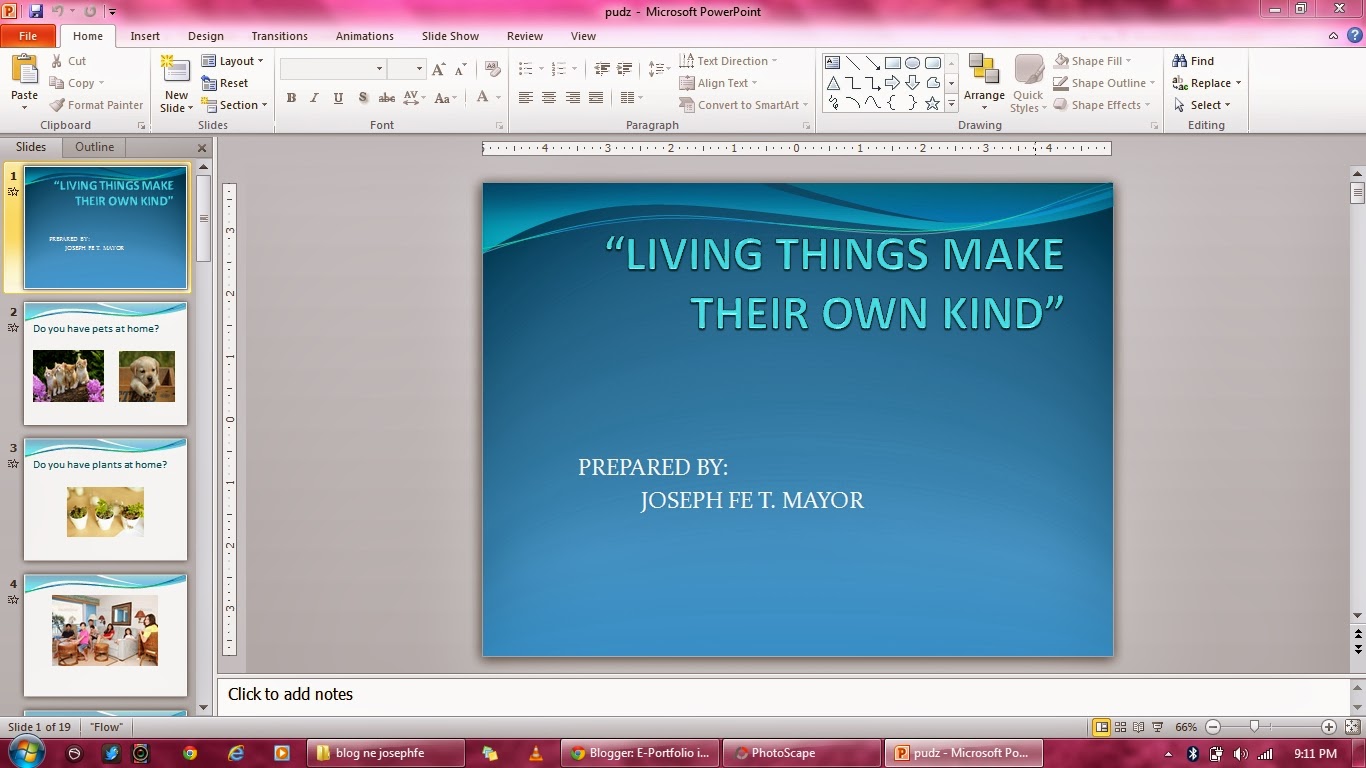 E-Portfolio in Educational Technology 2: EXERCISE 8 (MS POWERPOINT)