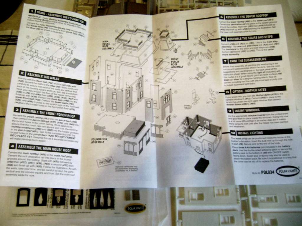 KirkTrekModeler's Model Blog: PSYCHO! Bates Mansion, Polar Lights Kit ...
