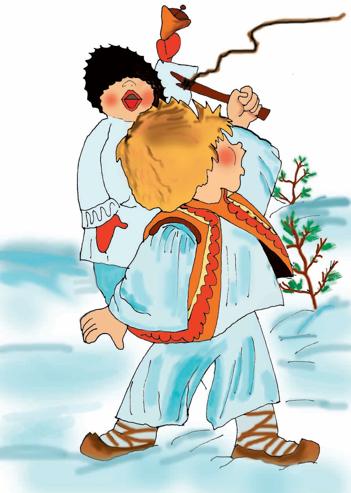 mihaelacreation: Colindatori Plugusorul -(desen executat in Photoshop)