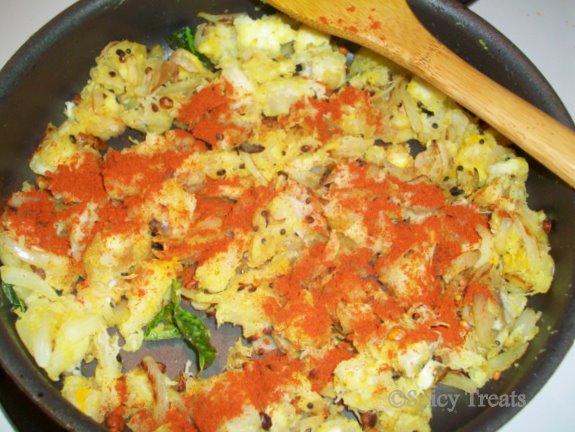 Spicy Treats: Tapioca Masala / Kappa / Cassava Stir Fry