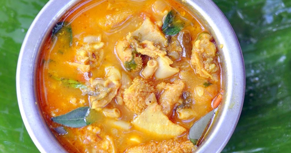 Jeevi Kitchen: Aattu Kudal Kulambu / Goat Intestine Curry