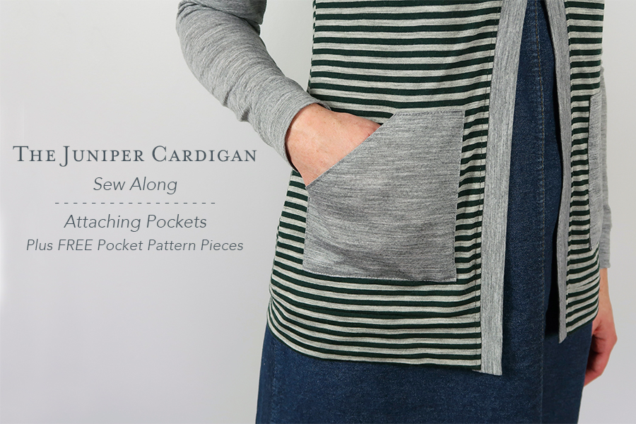 The Juniper Cardigan Sew Along - Attaching Pockets with FREE Pocket ...