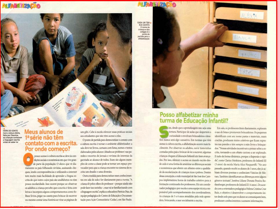 Professor em Ação: REPORTAGENS SOBRE ALFABETIZAÇÃO