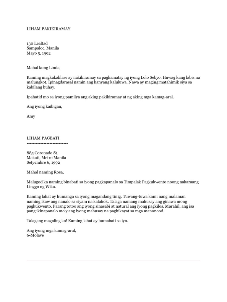 halimbawa ng liham pangangalakal - philippin news collections